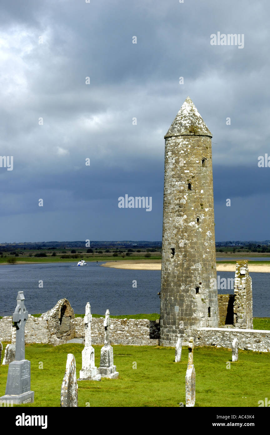 The ancient monastery of Clonmacnoise Co Offaly Ireland Stock Photo - Alamy