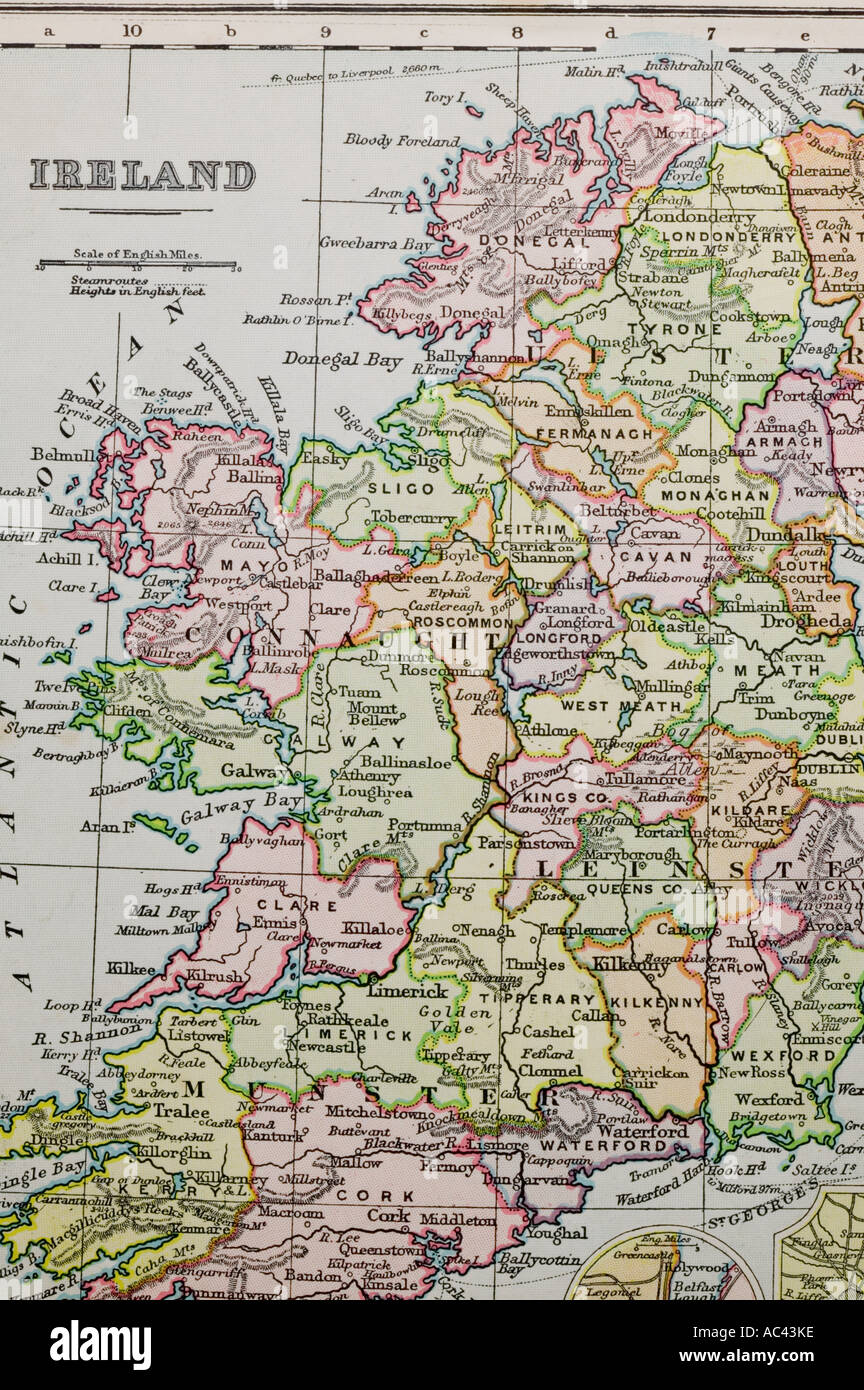 Old map of ireland hi-res stock photography and images - Alamy
