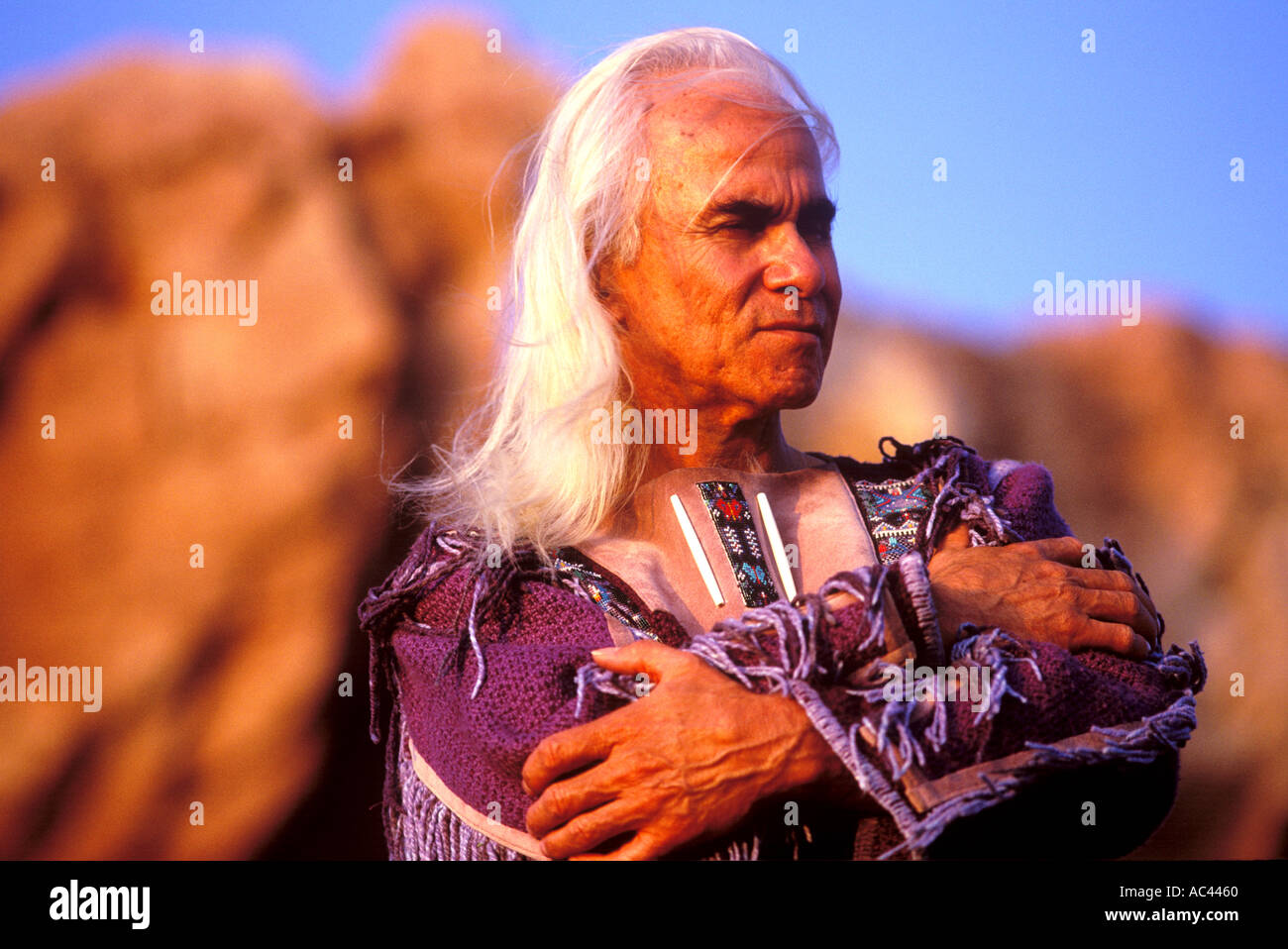 Native american indian man praying hi-res stock photography and images ...