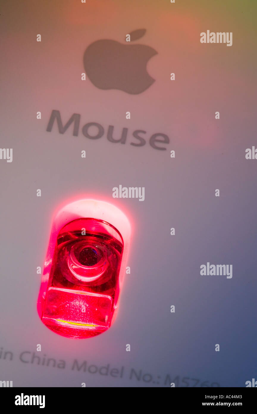 infra red light from an Apple computer mouse Stock Photo - Alamy