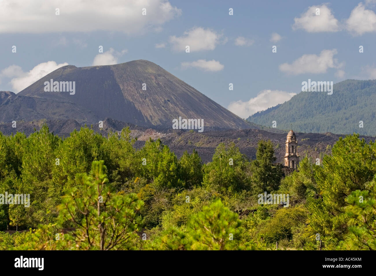 The San Juan Parangaricutiro church trapped in its lavaslide (Mexico ...