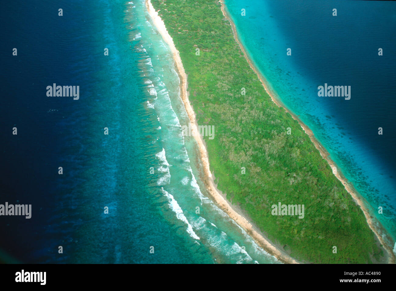 Aerial view of Rongelap atol Marshall Islands N Pacific Stock Photo - Alamy