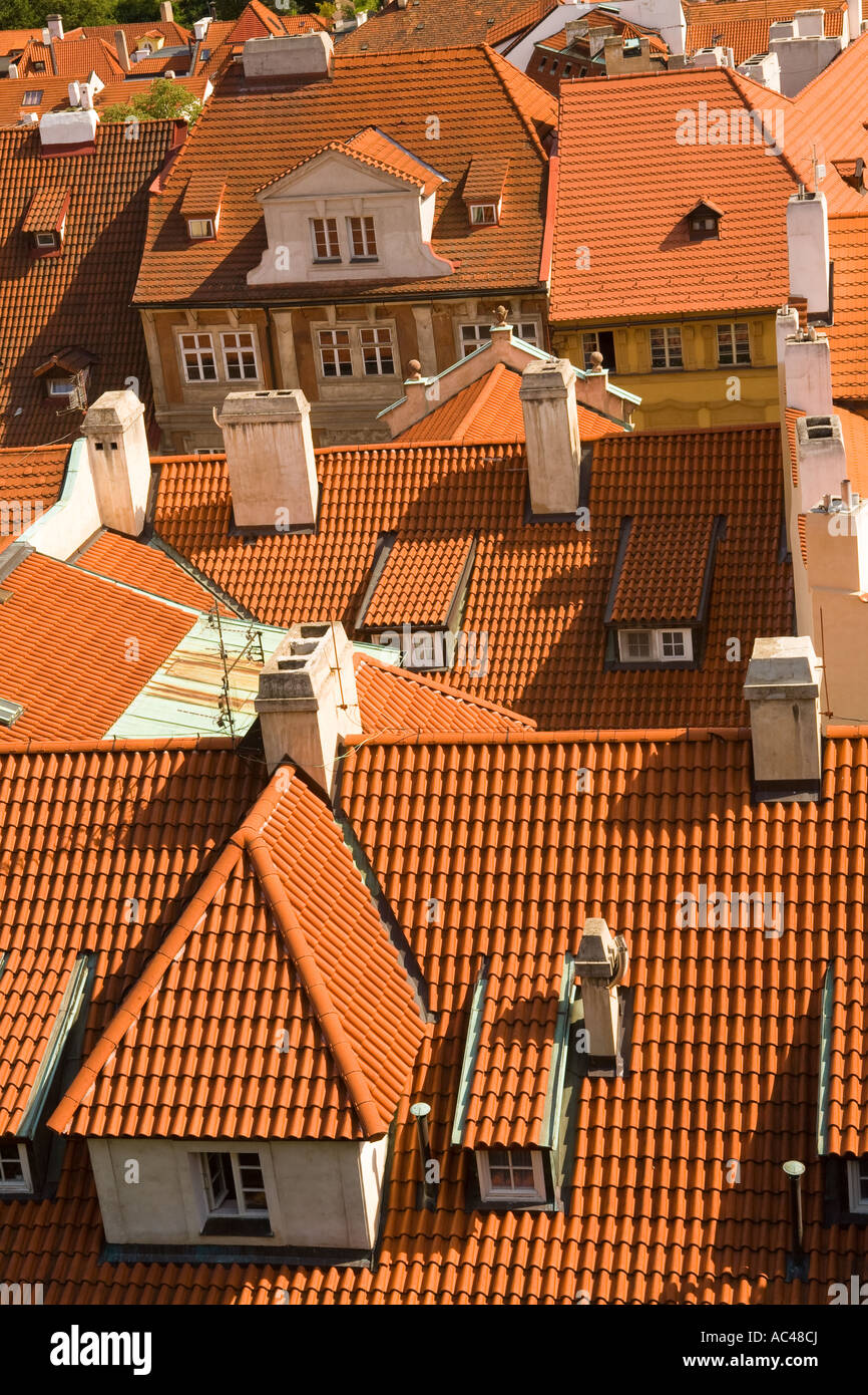 Prague roof tops tiles hi-res stock photography and images - Alamy