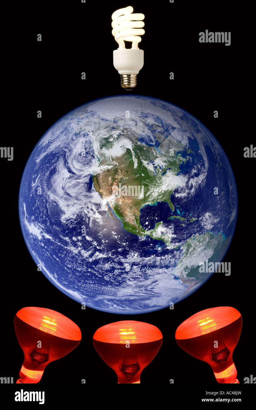 a photo illustration depicting global warming and the earth thinking ...