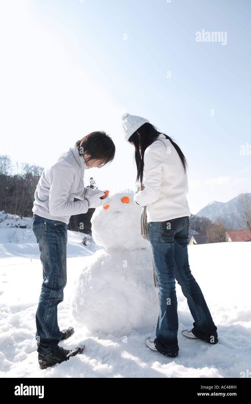 Japanese making snow man hi-res stock photography and images - Alamy