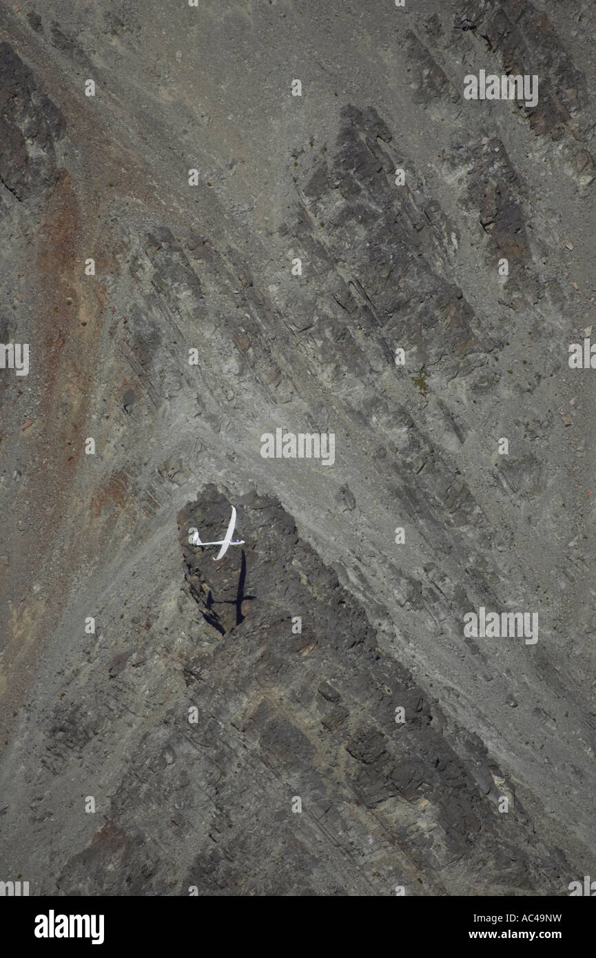 Glider and Scree Slope Ben Ohau Range Mackenzie Country South Island ...