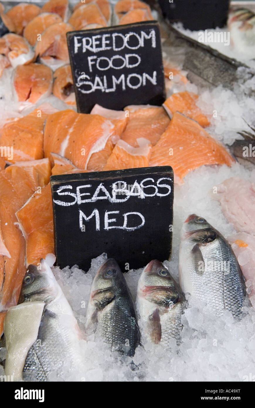 Whitstable Kent England The Whitstable Fish Market Wet fish table Close ...