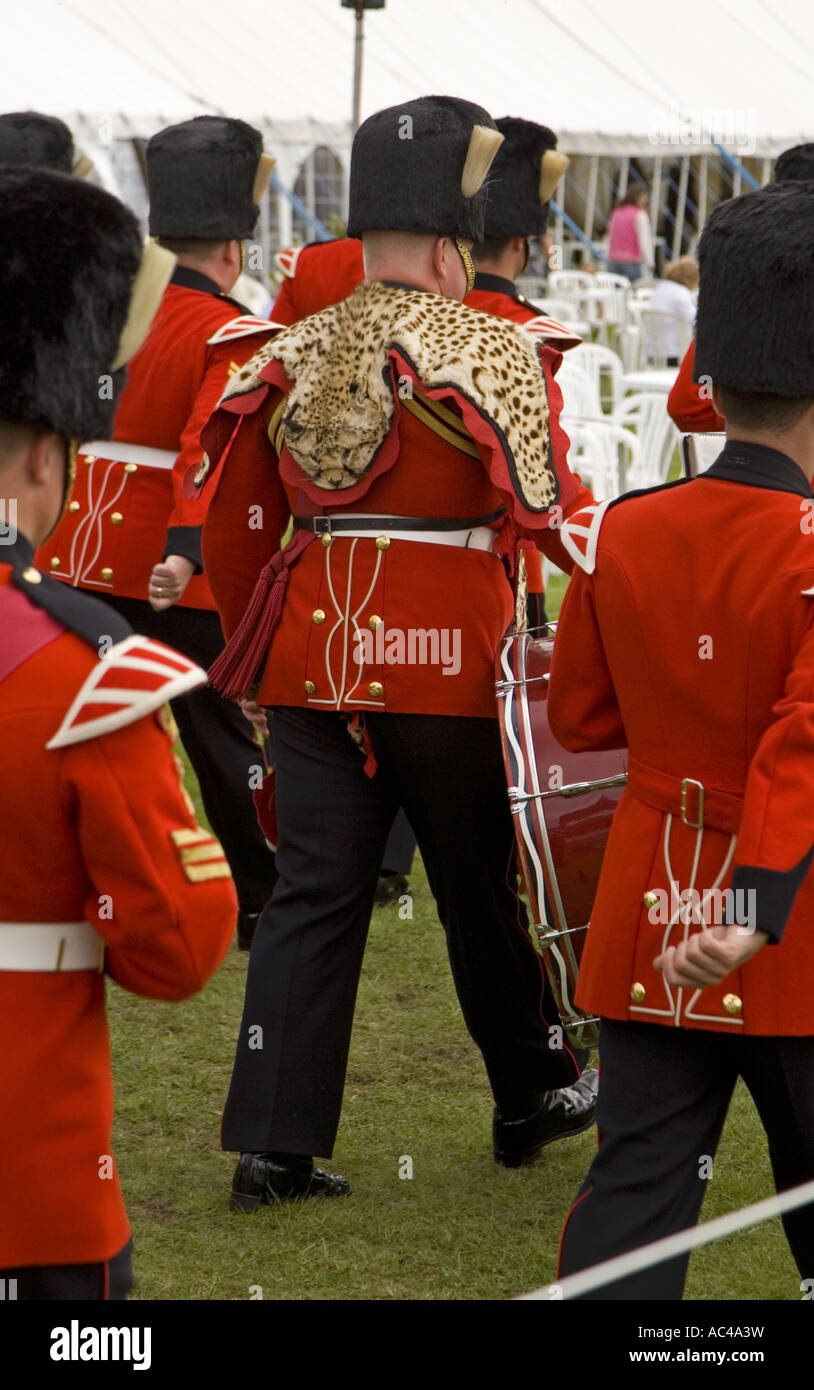 Bandsman with Cheetah Skin Uniform Stock Photo - Alamy