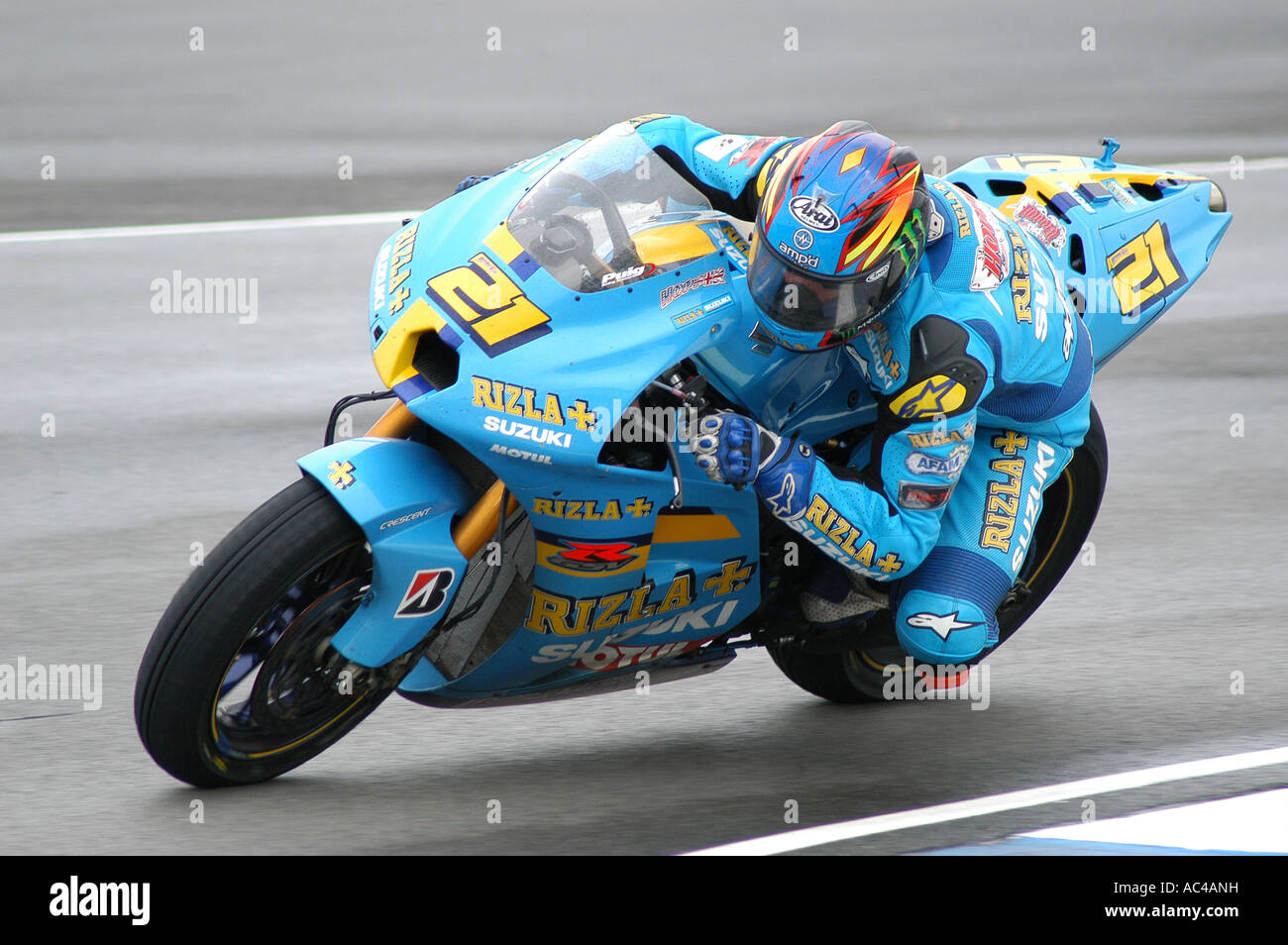 John Hopkins (USA) racing at the 2007 Nickel & Dime British Motorcycle ...