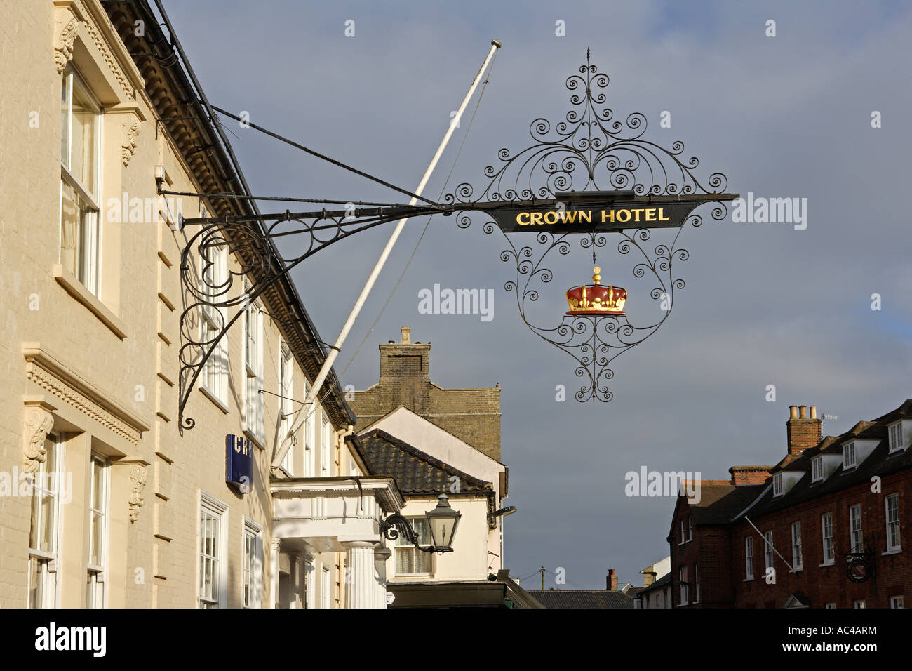 Crown Hotel sign, Southwold Stock Photo - Alamy