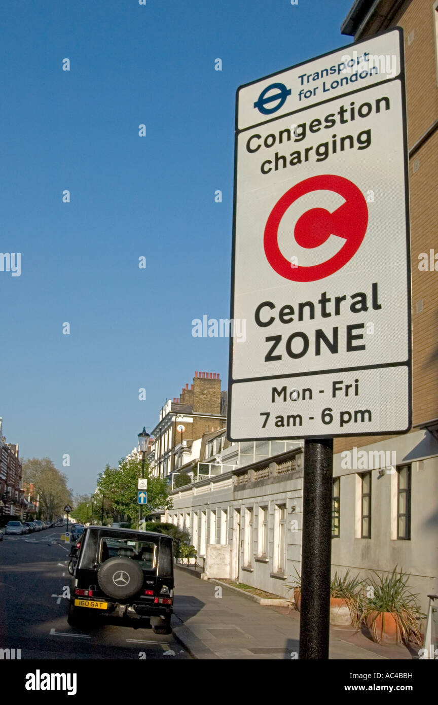 Congestion Charge Sign, Central London Stock Photo - Alamy