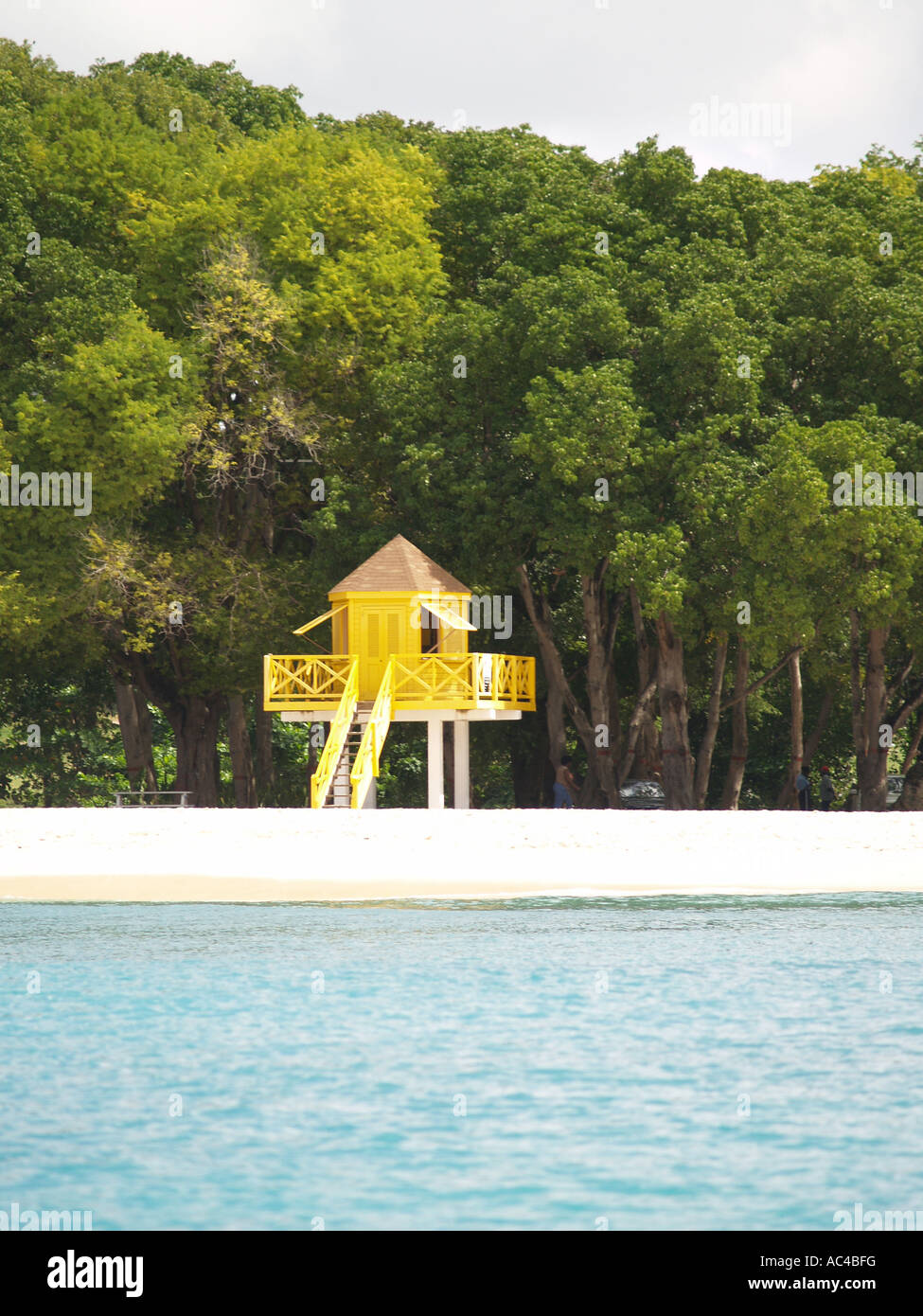 Lifeguard Hut, Barbados Stock Photo - Alamy