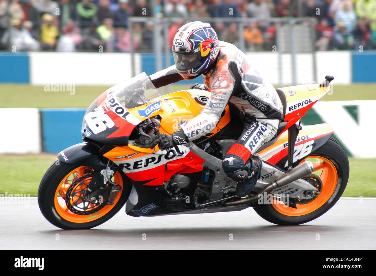 Dani Pedrosa (ESP) racing at the 2007 Nickel & Dime British Motorcycle ...