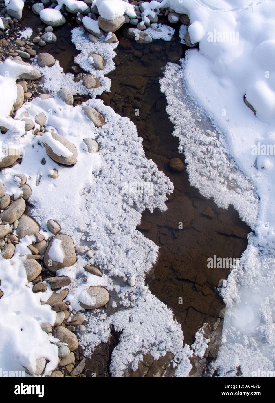 Almost frozen river Stock Photo - Alamy