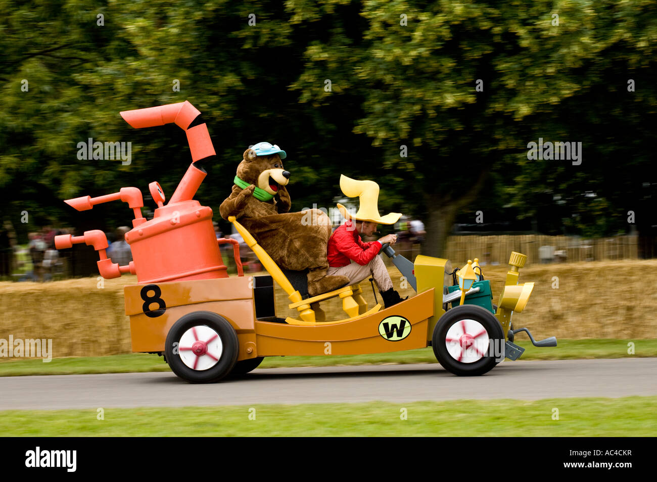 Luke and Blubber Bear in the Arkansas Chugabug at Goodwood Festival of ...