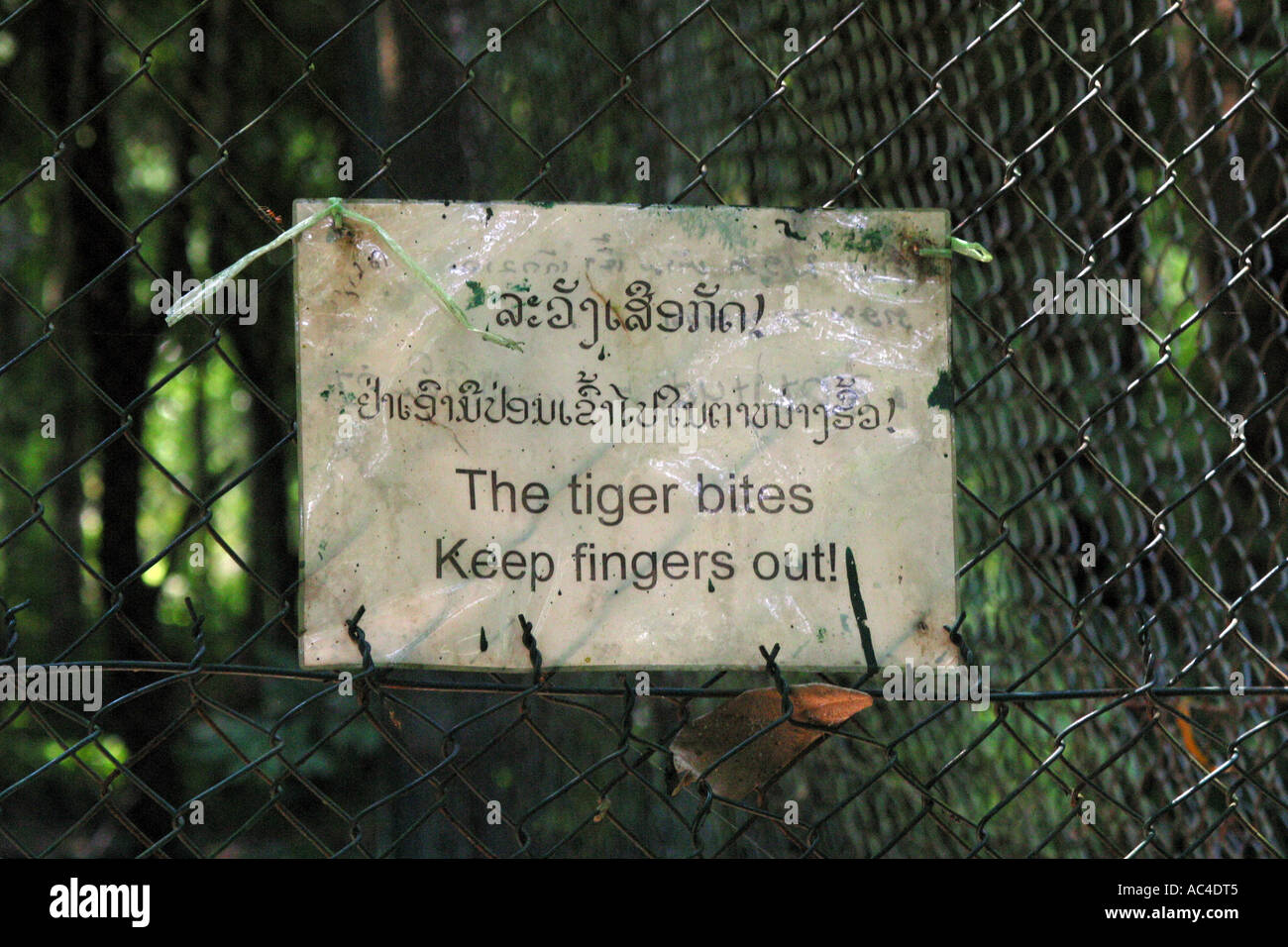 Tiger! warning sign hi-res stock photography and images - Alamy