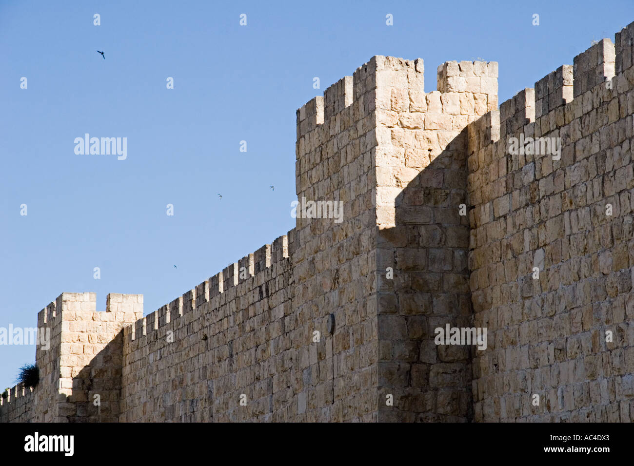 Stock Photo of Jerusalem Old City Walls and Ramparts Stock Photo - Alamy
