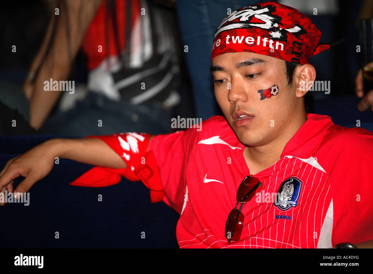 South Korean (Republic) fans watching 2006 World Cup Finals drawn match ...