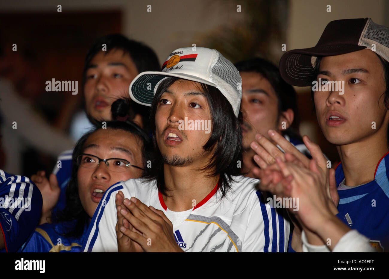Japanese fans watching their 1-4 defeat vs Brazil, 2006 World Cup ...