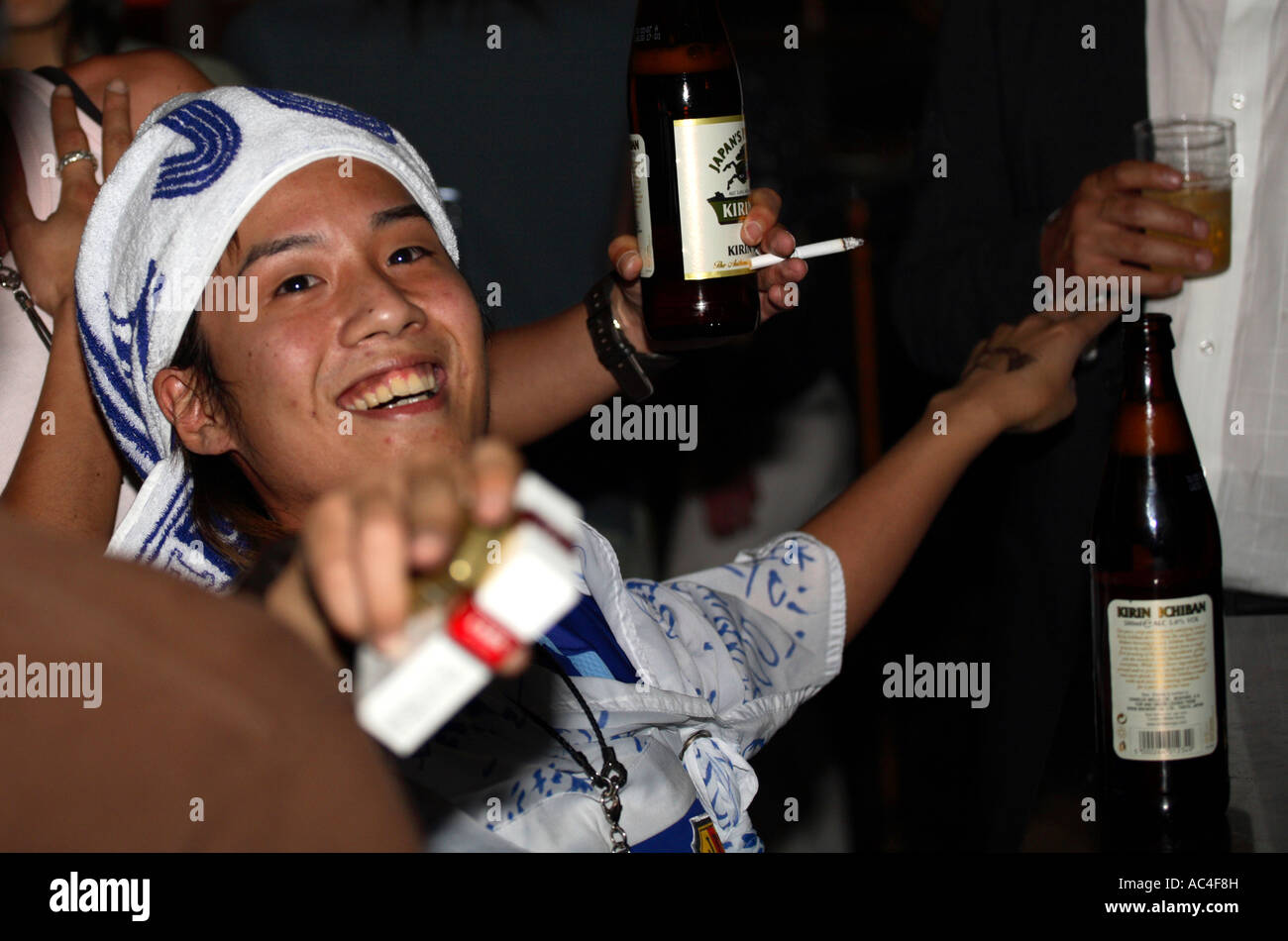 Football fans smoking hi-res stock photography and images - Alamy