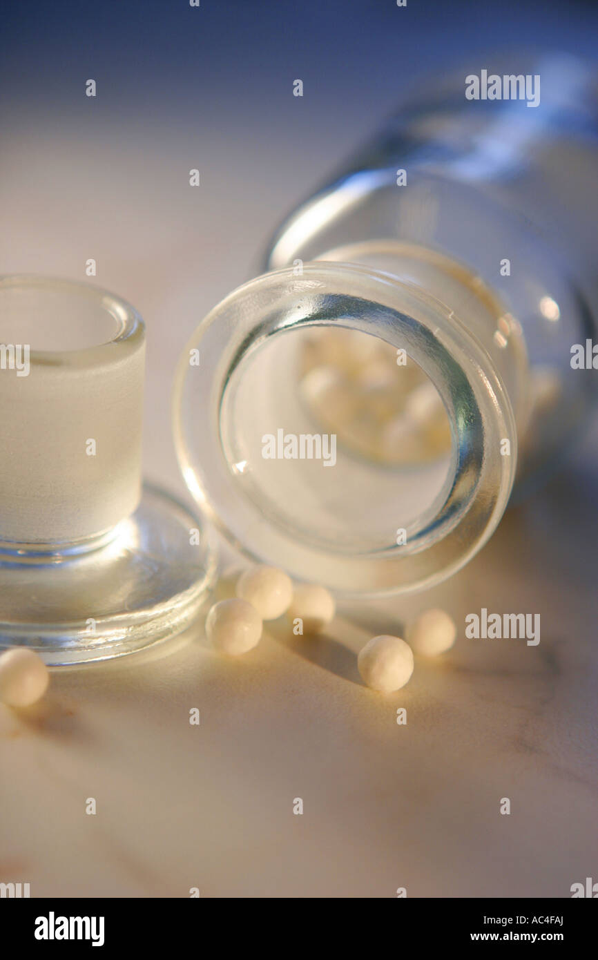 Homeopathic pills in bottle Stock Photo - Alamy