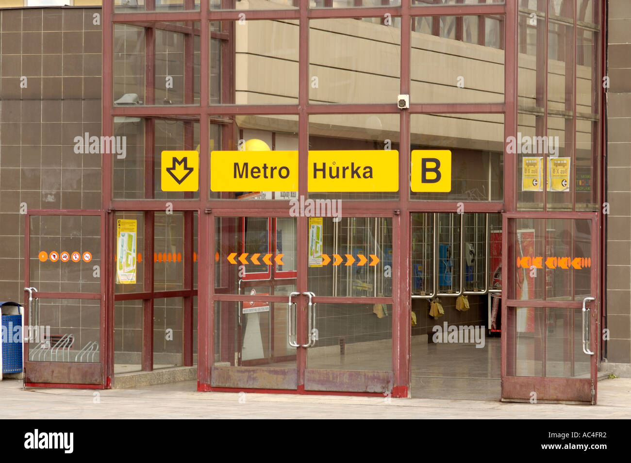 Prague metro station Hurka in summer 2006 Stock Photo - Alamy