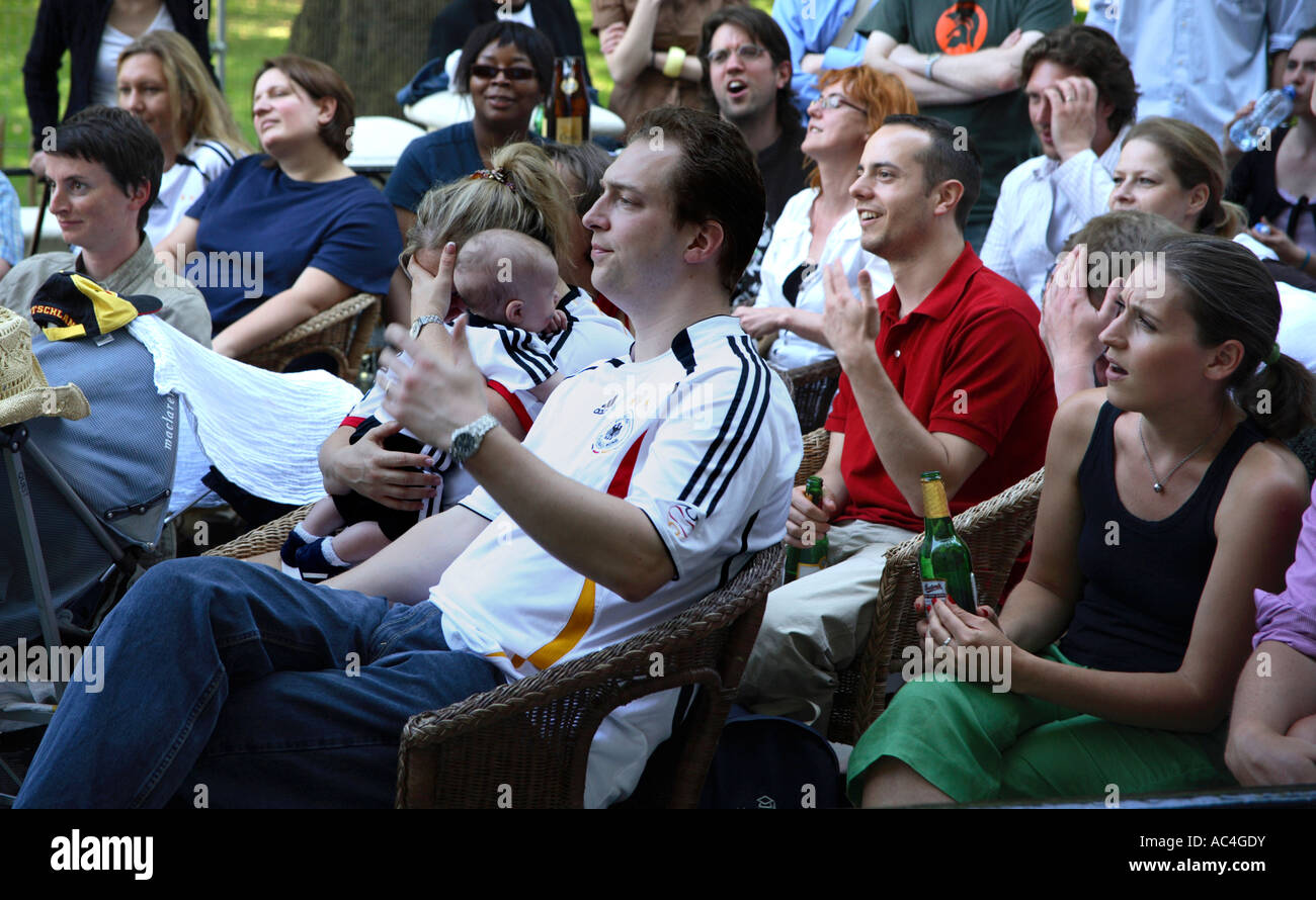 German fans watching victory vs Sweden, 2006 World Cup Finals, Goethe ...