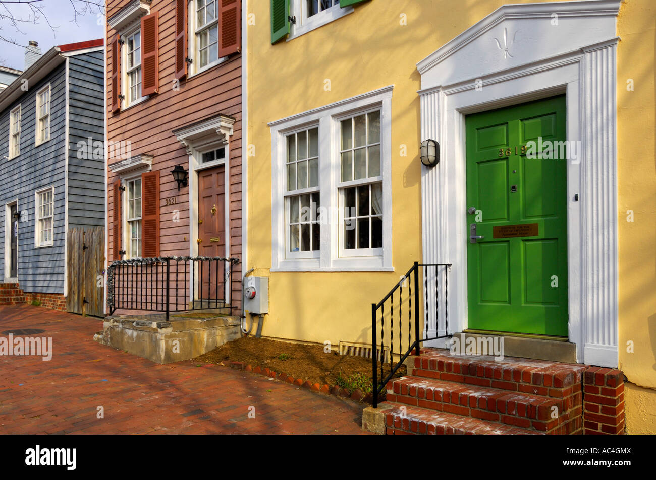 Colorful row houses washington dc hi-res stock photography and images ...