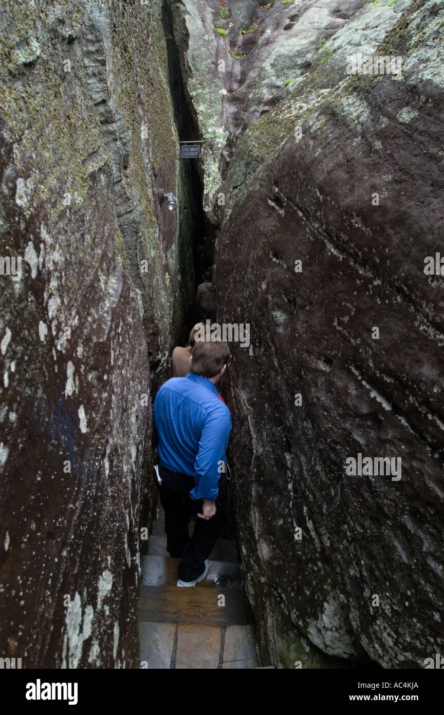 Fat Man's Squeeze at Rock City on Lookout Mountain near Chattanooga ...