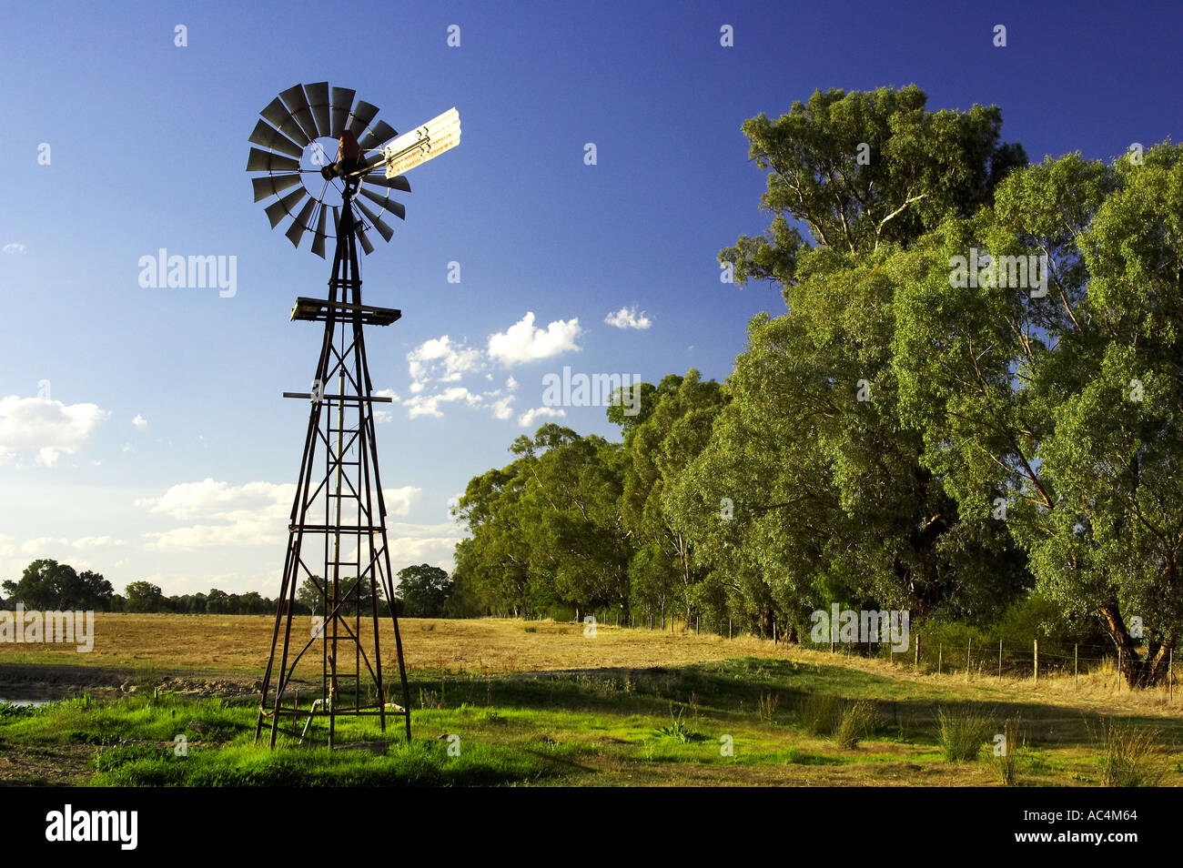 Windmill near Hume Highway Victoria Australia Stock Photo - Alamy