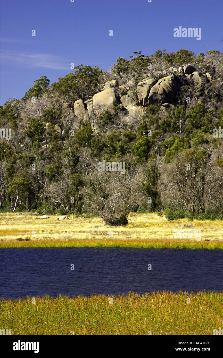 Lake Catani Mount Buffalo National Park Victoria Australia Stock Photo ...