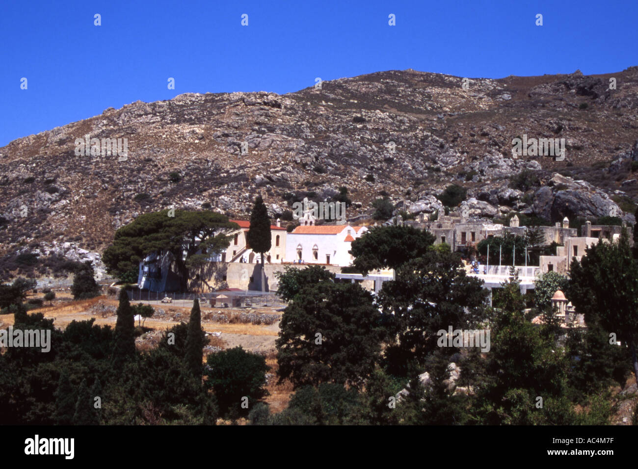 PISO MONI PREVELI MONASTERY CRETE GREEK ISLAND EUROPE Stock Photo - Alamy