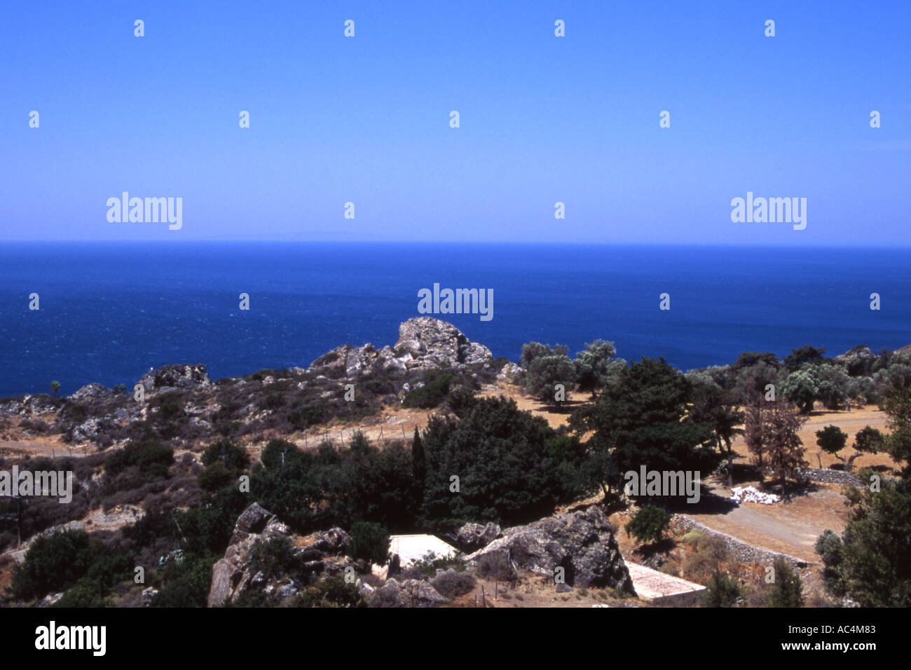 PISO MONI PREVELI MONASTERY CRETE GREEK ISLAND EUROPE Stock Photo - Alamy