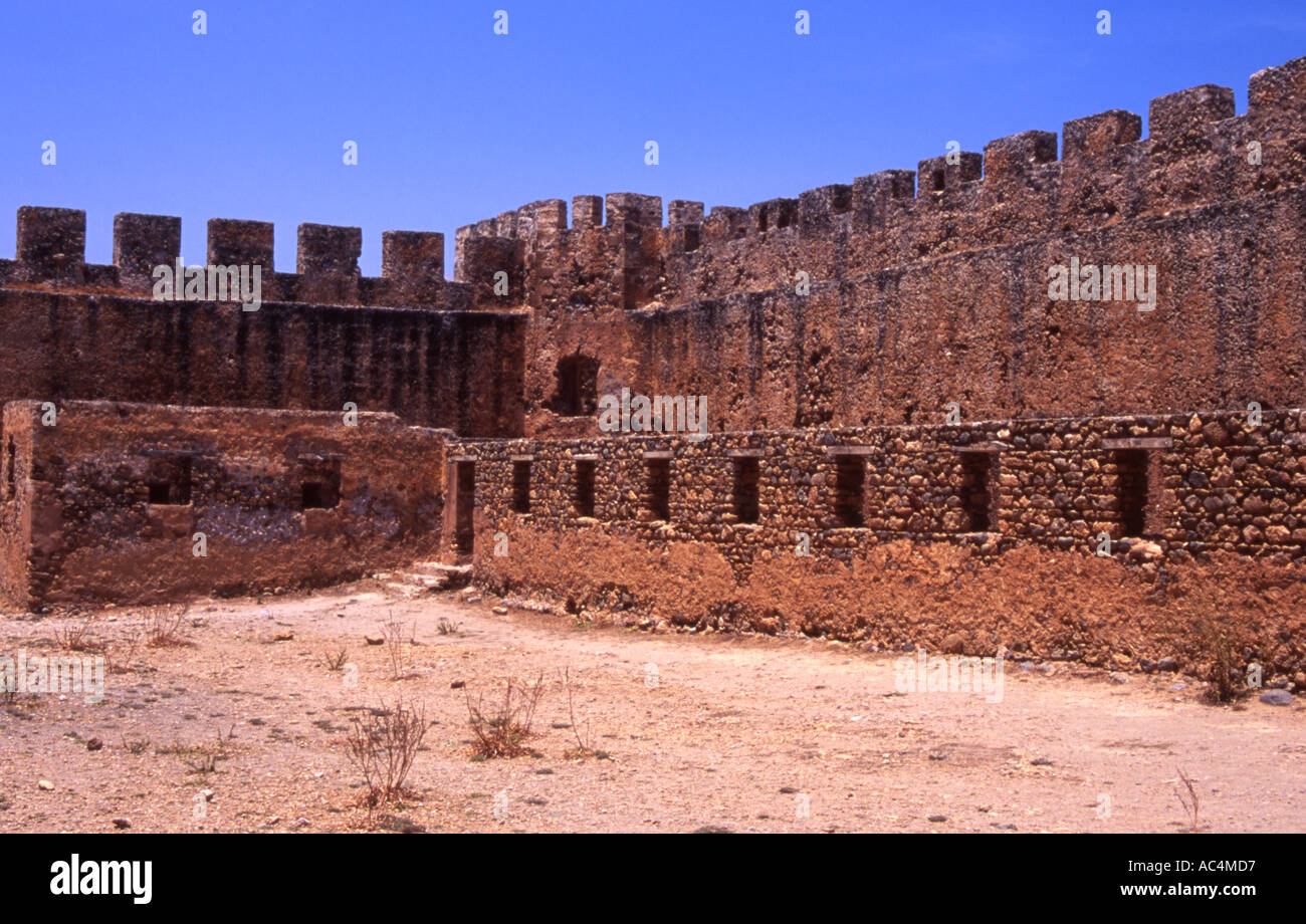 THE VENETIAN FORT AT FRANGOKASTELLO CRETE GREEK ISLAND EUROPE Stock ...
