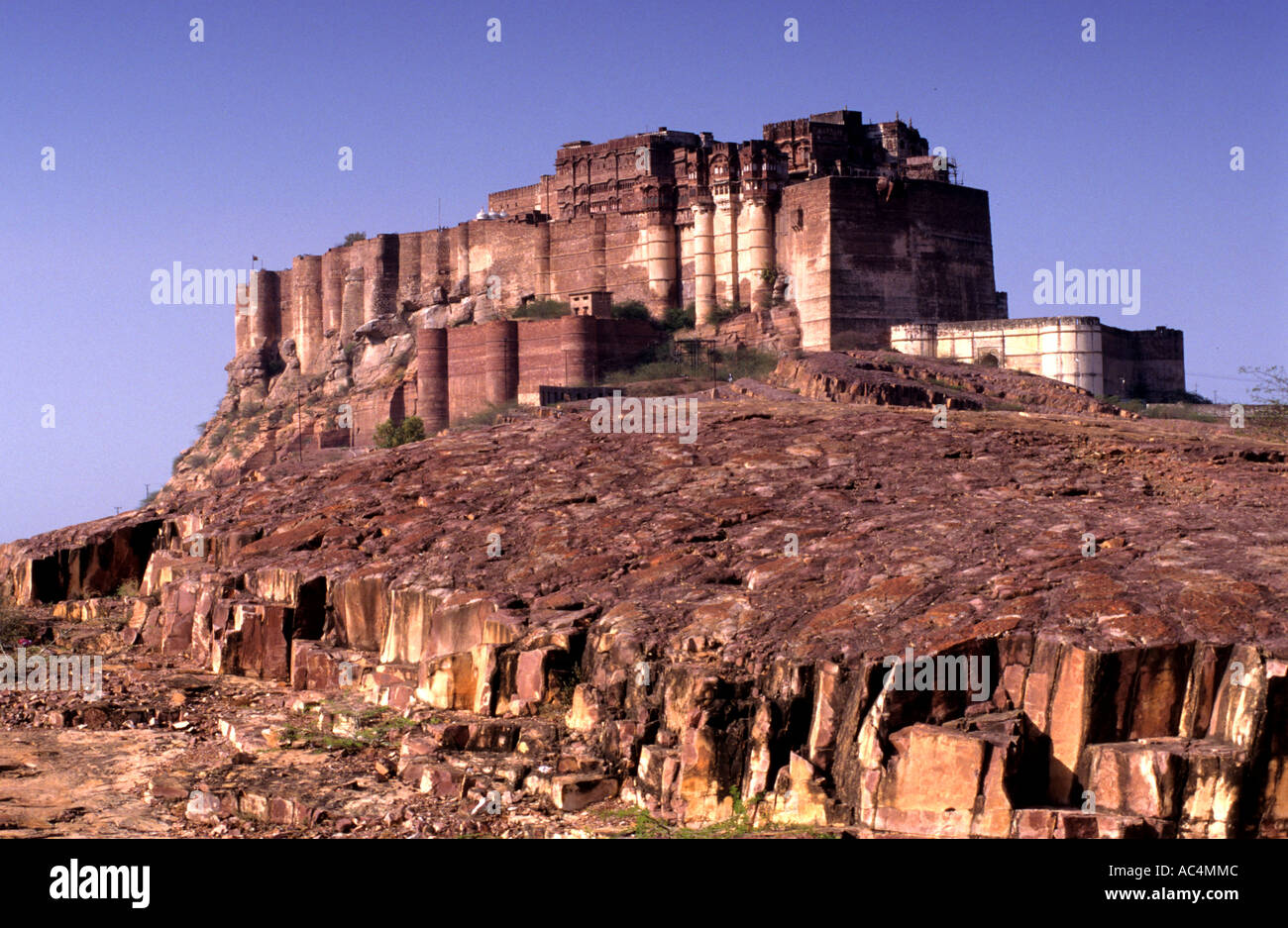 India Rajasthan Jodhpur Asia Town Castle Red Fort Mehrangarh 1459 ...