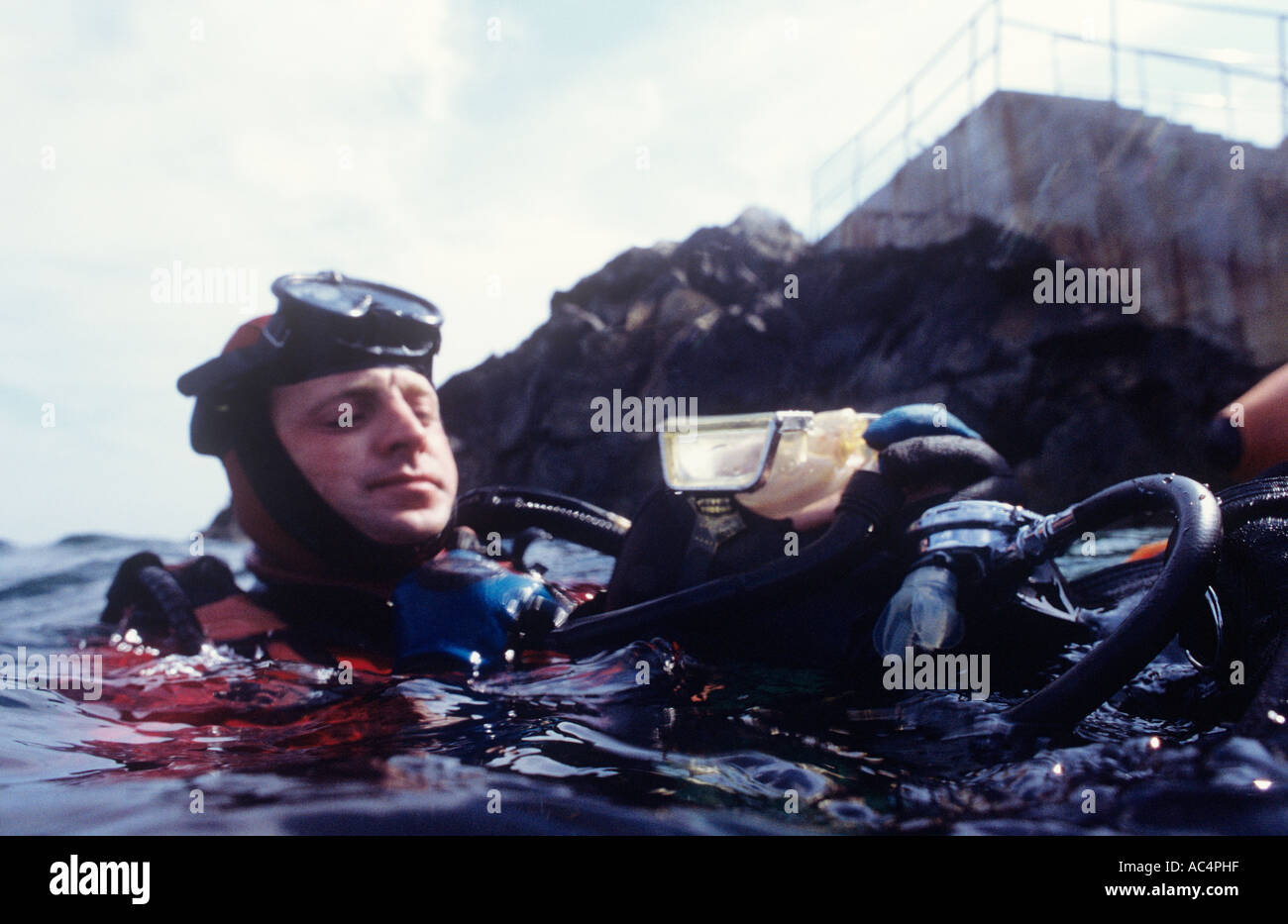 Search and Rescue diver towing casualty Stock Photo - Alamy
