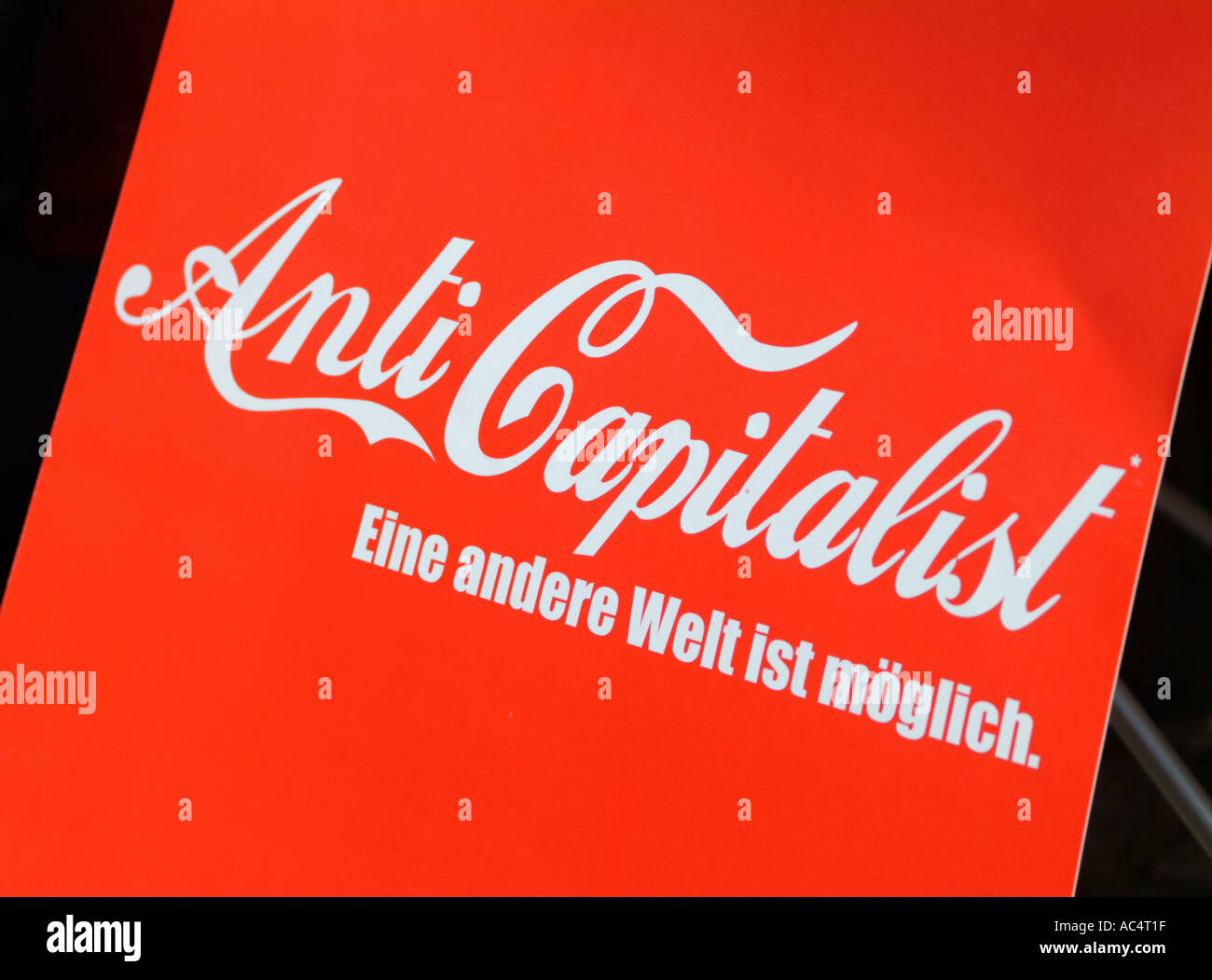 anti capitalist sign Stock Photo - Alamy