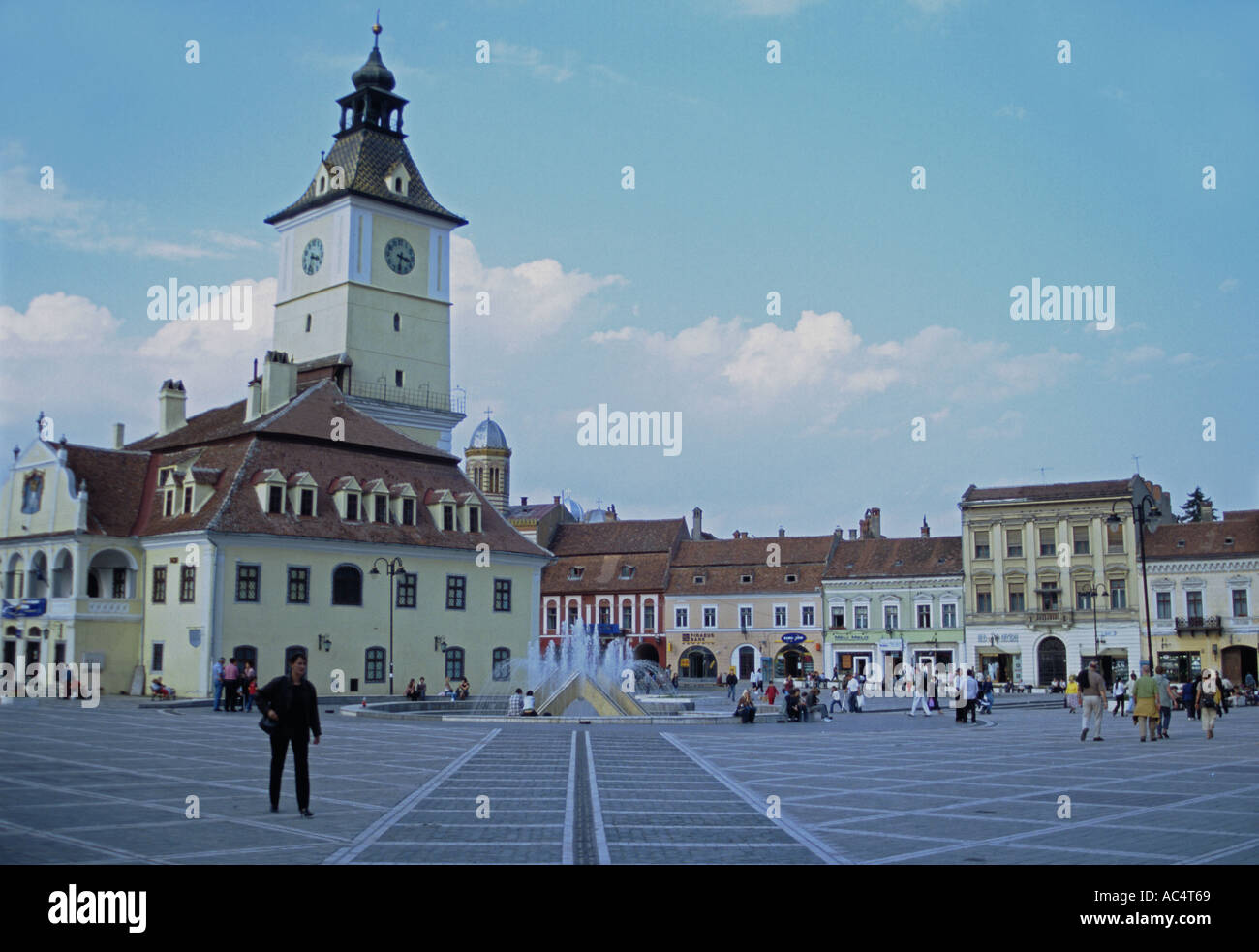 The Baroque Council House in the Piata Square in central Brasov Romania ...