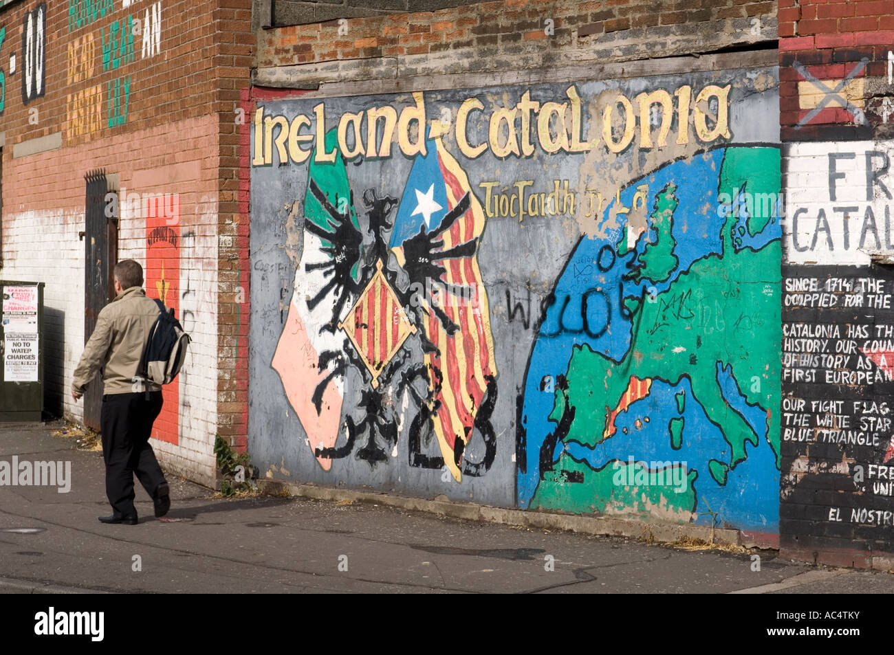 Republican murals Falls Road Belfast Stock Photo - Alamy