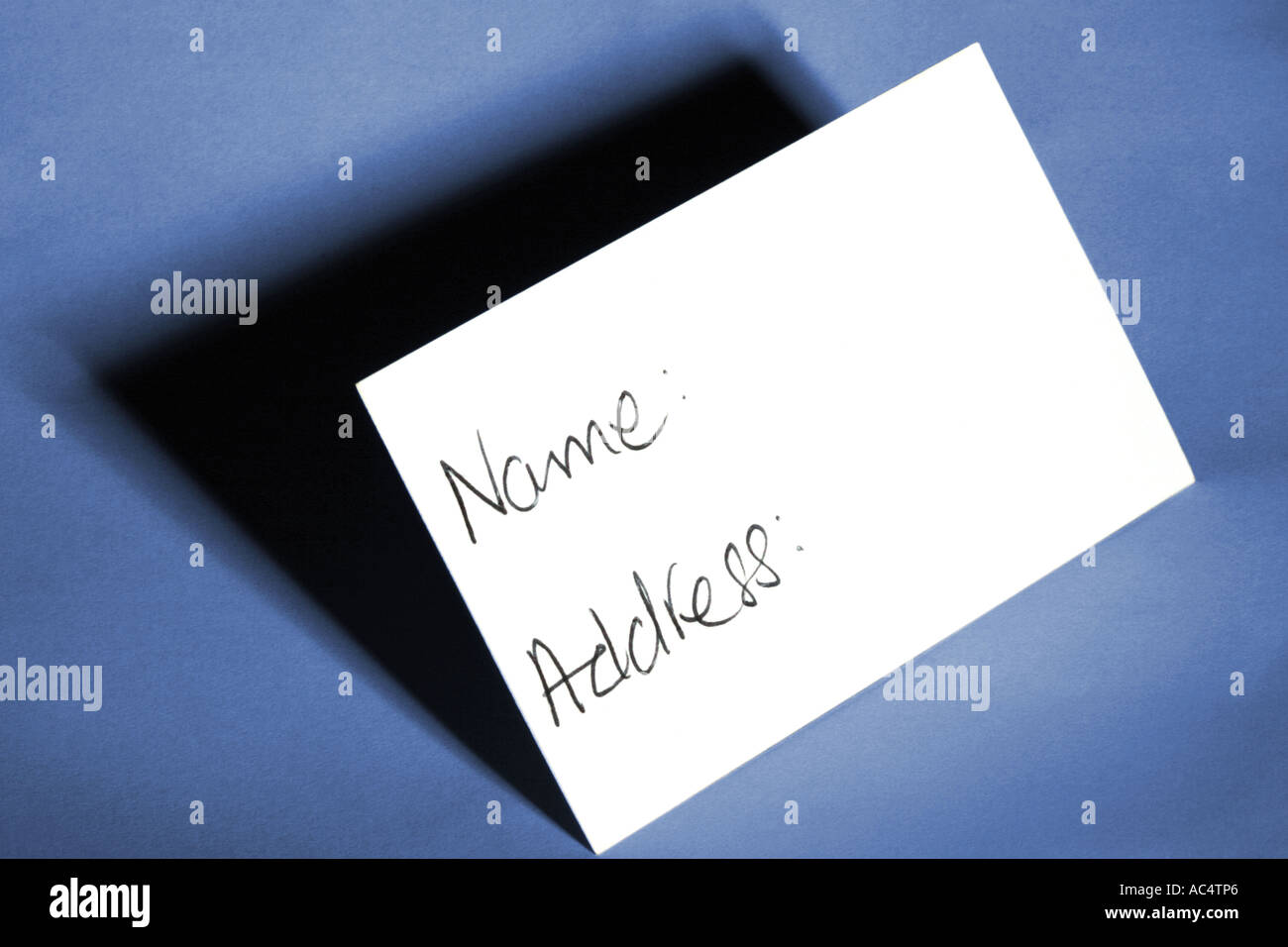 Name and Address Stock Photo - Alamy