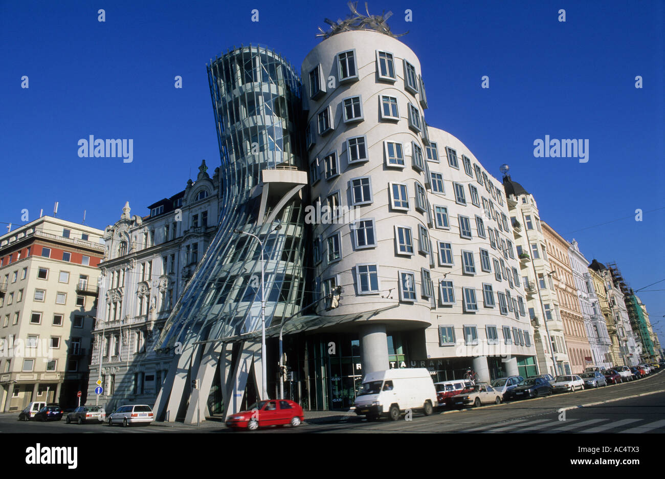 modern architecture Dancing House by architects Ghery and Milunic ...