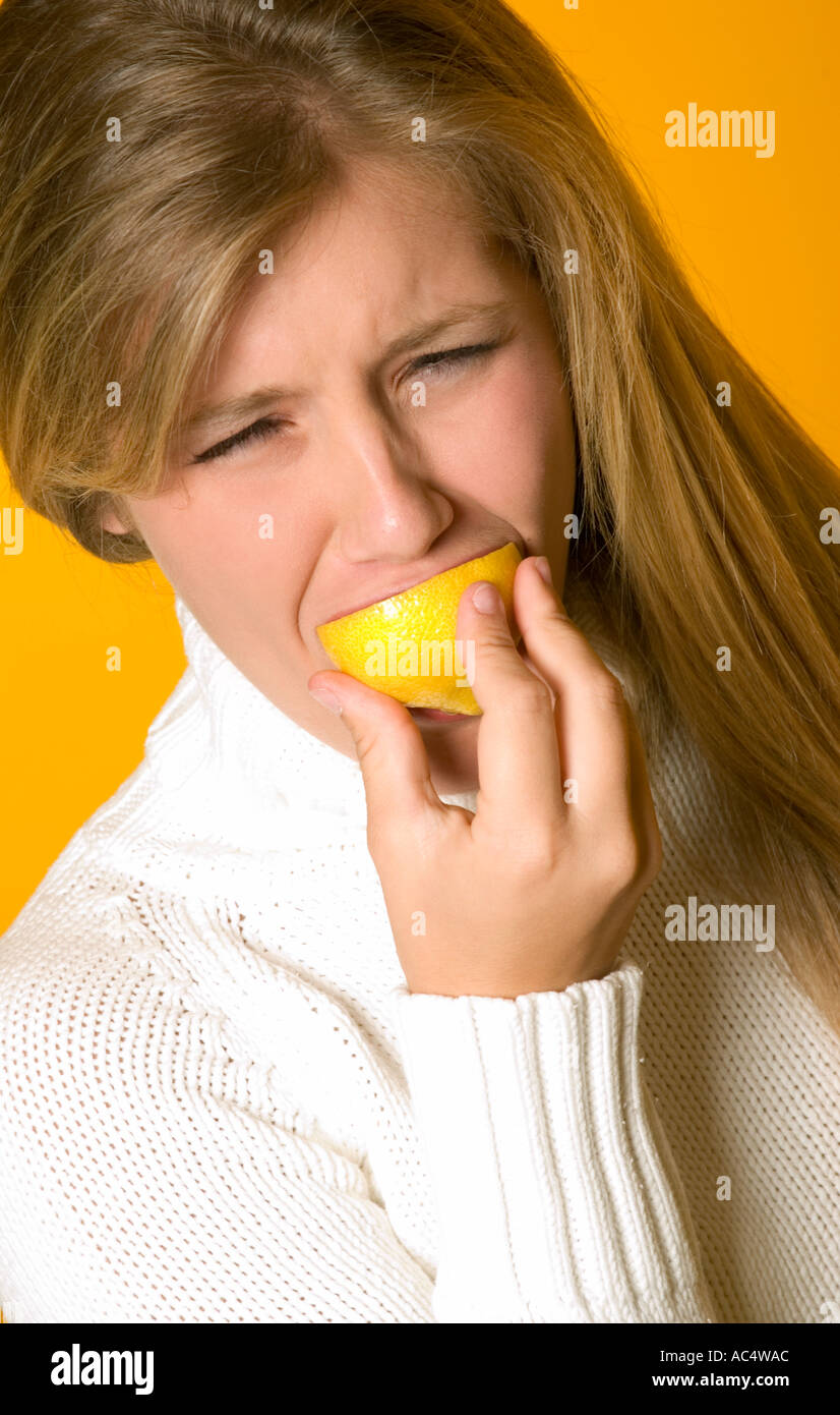 Girl frowing food hi-res stock photography and images - Alamy