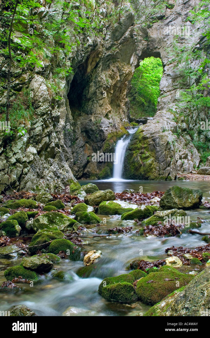 waterfall brook and rocks Stock Photo - Alamy