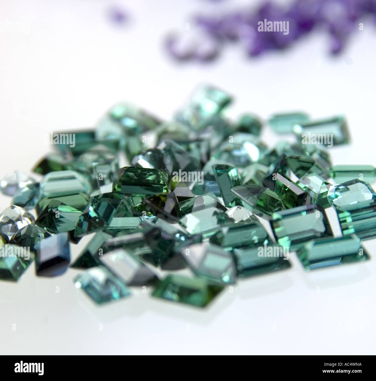 Green precious stones Stock Photo - Alamy