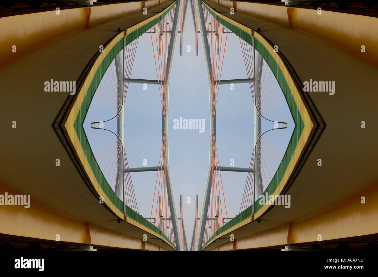 Hanging Bridge in Warsaw, Poland (multiplication Stock Photo - Alamy