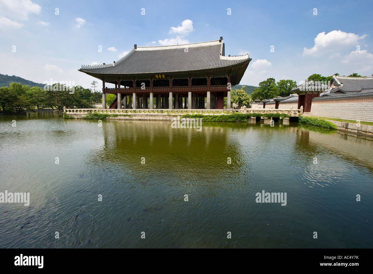 Gyeongbokgung Palace Gyeonghoeru Pavilion Seoul Korea Stock Photo - Alamy