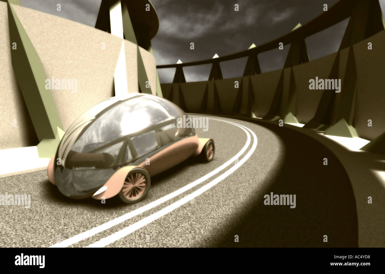 Future car in the future world Stock Photo - Alamy