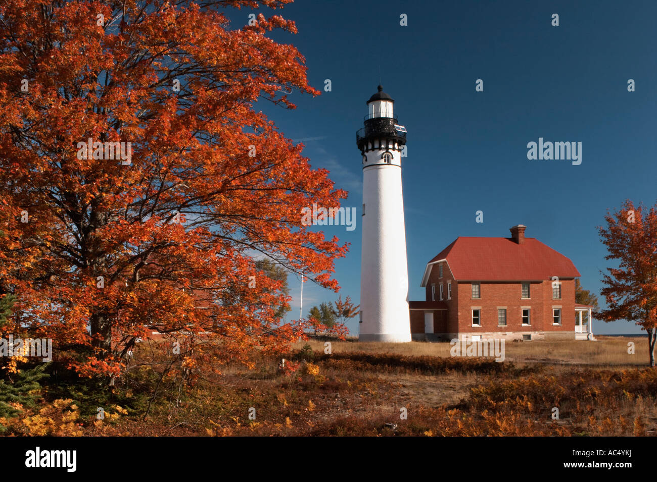 Au Sable Point Lighthouse in the U P of Michigan Stock Photo - Alamy