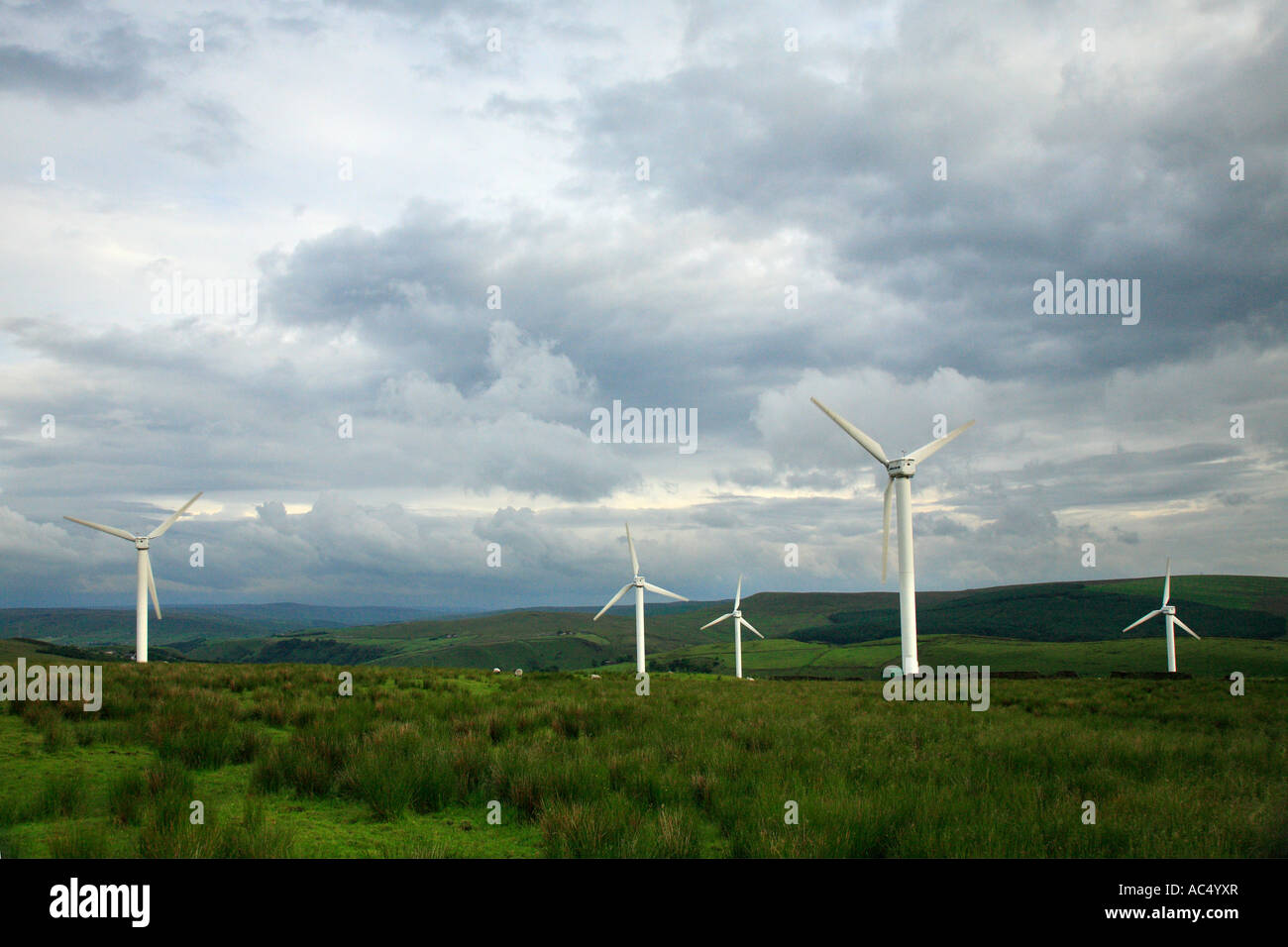 Coal Clough Wind Farm, Burnley, Lancashire, England, UK Stock Photo - Alamy
