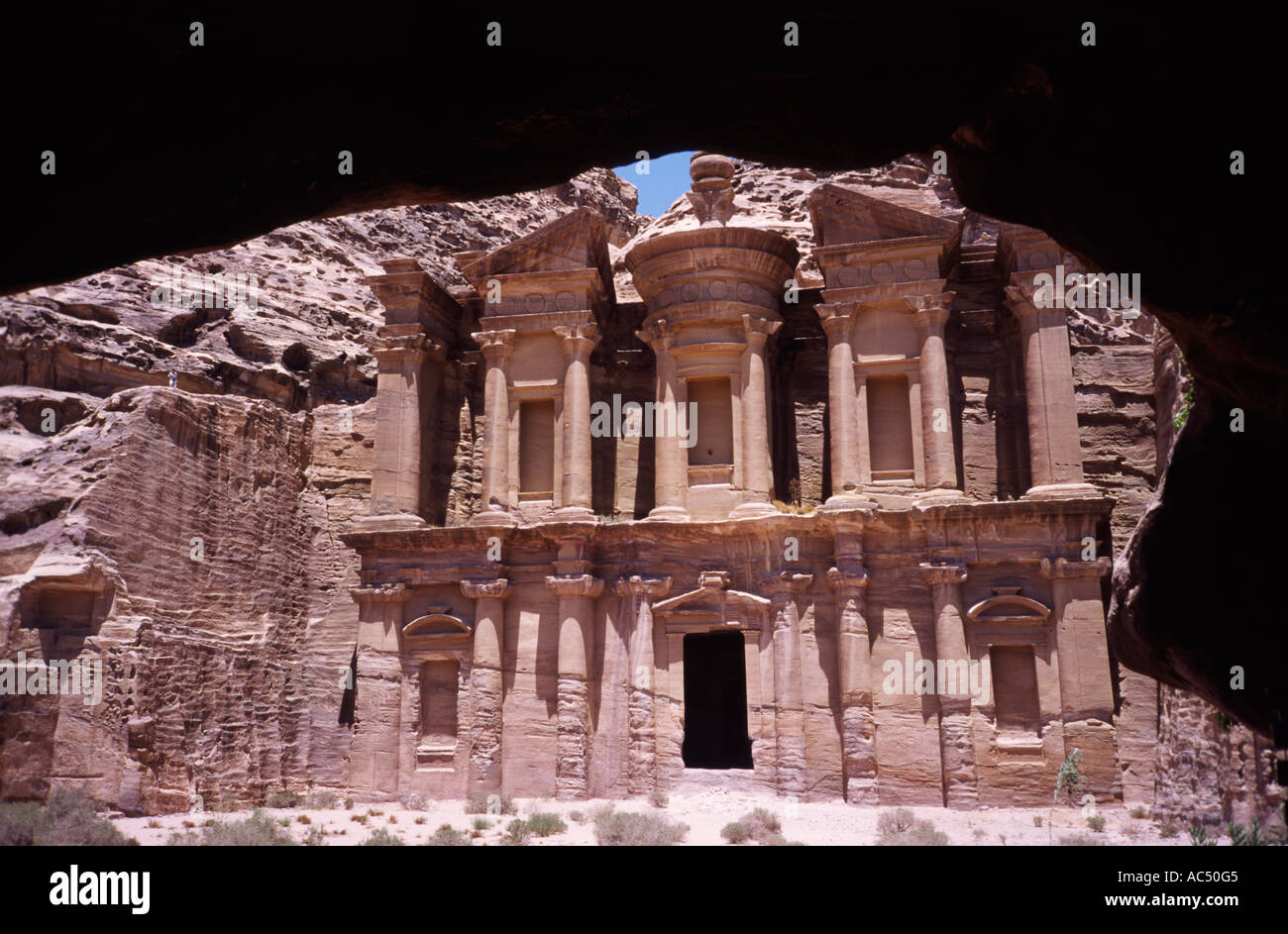 Al Deir aka The monastery in Petra Jordan Stock Photo - Alamy